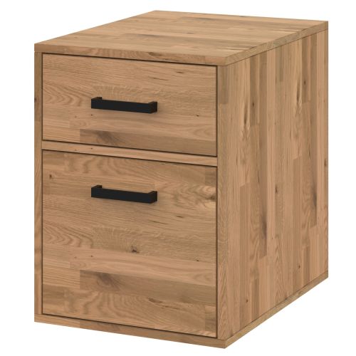 Kontenerek dębowy pod biurko CUBE D1S1 60x45x40-60 cm drewniany z ...