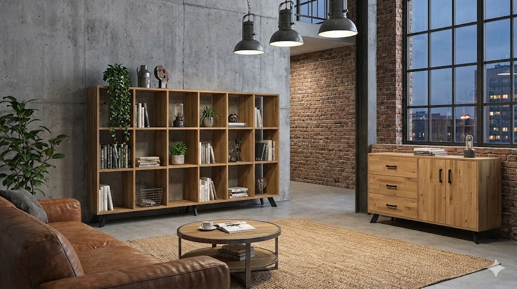 Styl loftowy salon – inspiracje na aranżacje w stylu loft dla każdego!